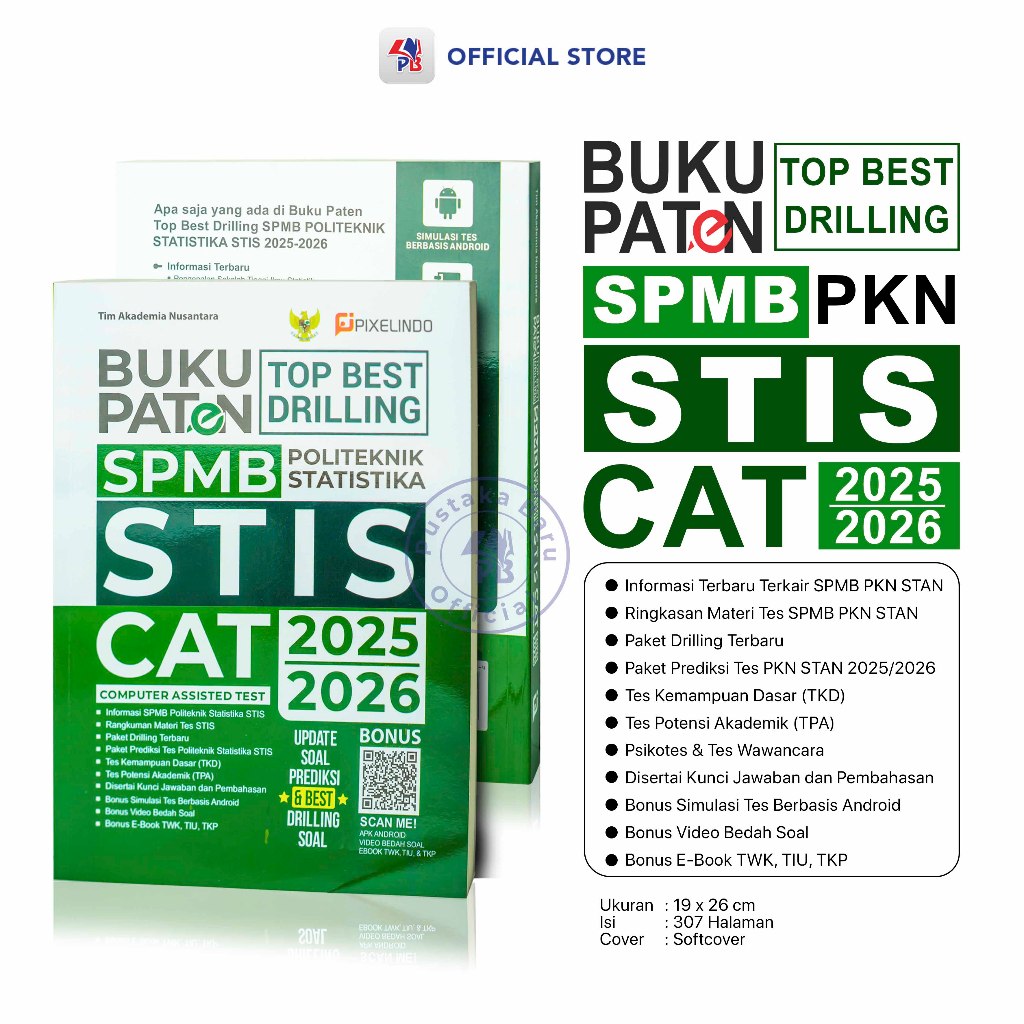 Jual Buku STIS 2025 2026 / Buku Paten Top Best Drilling SPMB PKN STIS ...