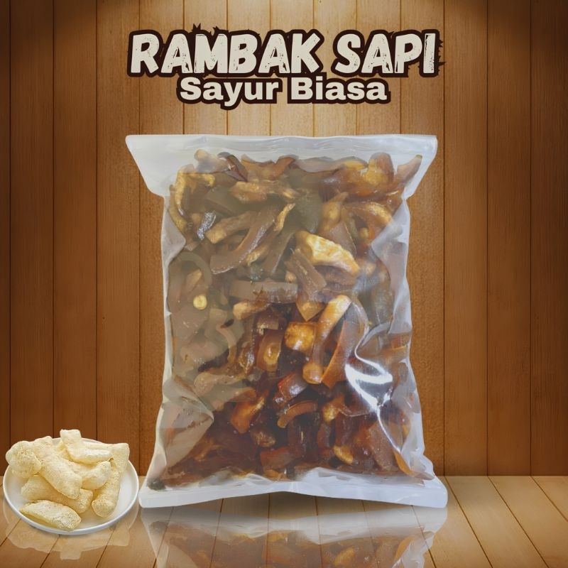Jual KERUPUK RAMBAK KULIT SAPI SAYUR TAWAR TIPIS BIASA MENTAH 1 KG ...