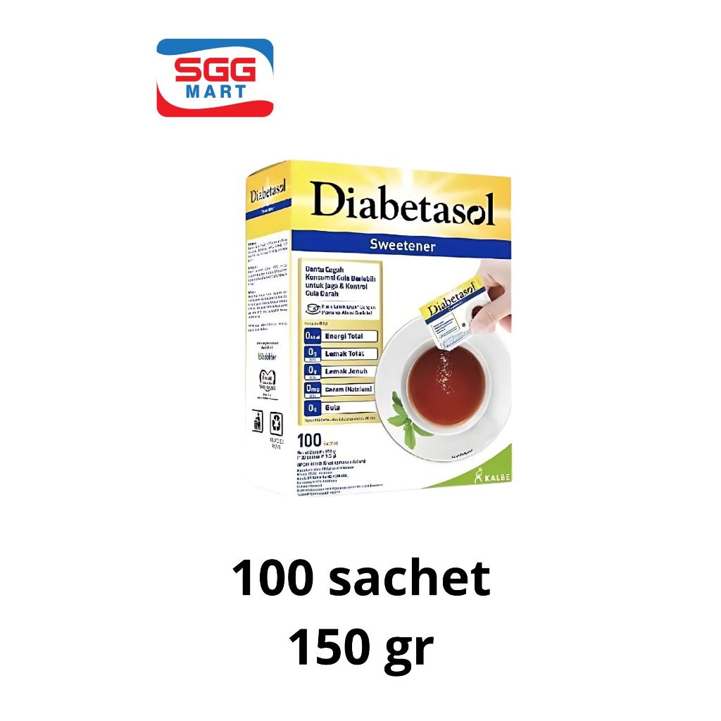Jual Diabetasol Sweetener 100 sachet 150gr [100 sachet @1,5gr] | Shopee ...