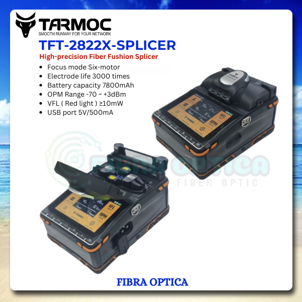 Jual Tarmoc TFT-2822X-SPLICER | 6 Motor Fiber Optic Fusion Splicer Alat ...