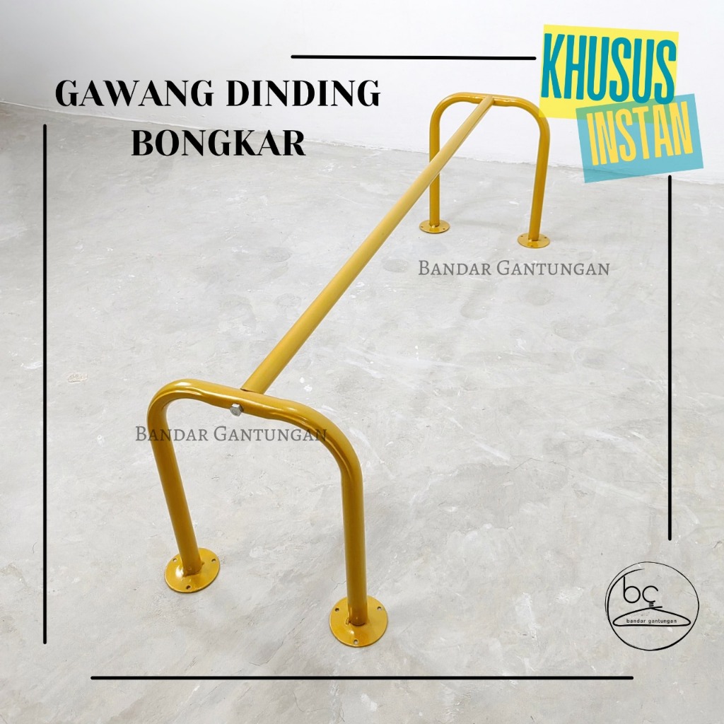 Jual Gawang Tembok Kaki 4 Model U Gawang Dinding Gawang Baju Besi ...