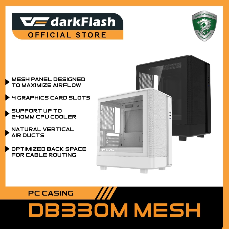Jual darkFlash DB330M MESH M-ATX PC Casing [NO FAN] | Shopee Indonesia