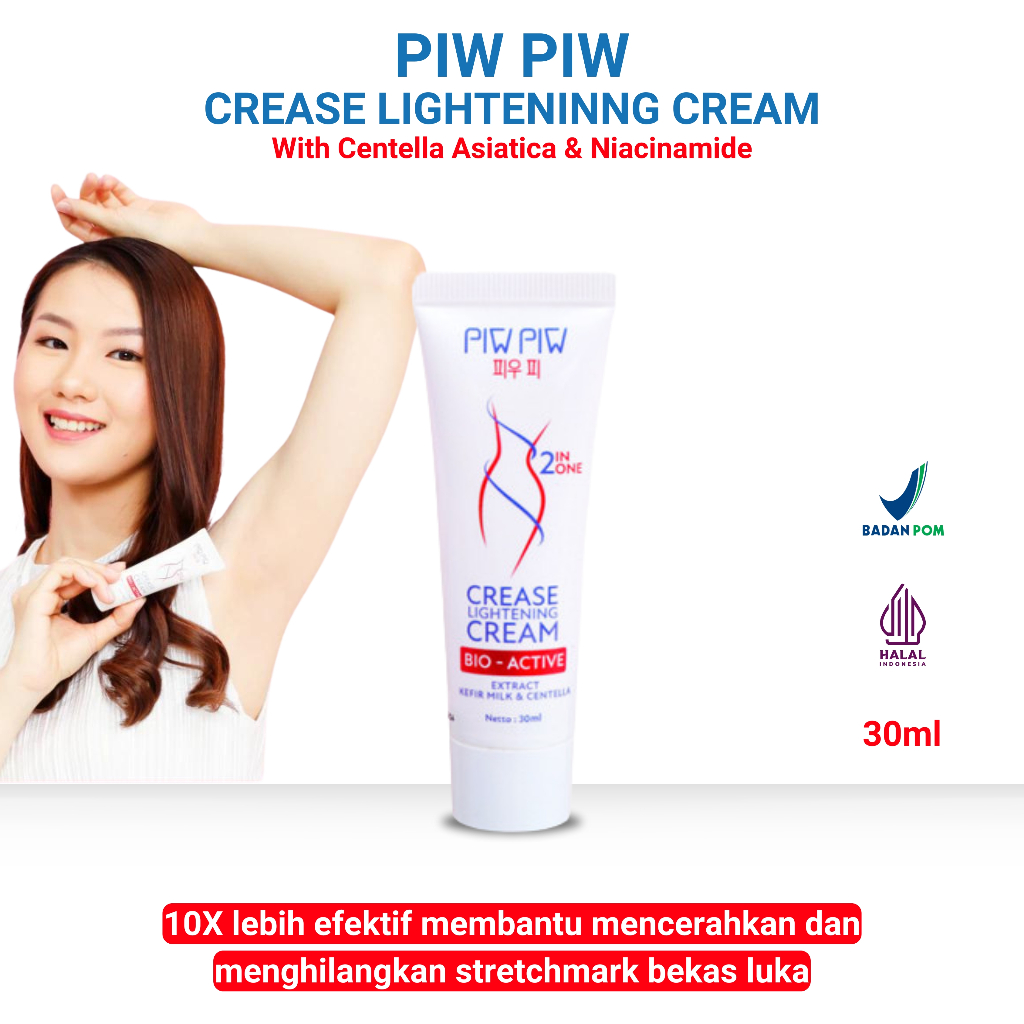 Jual Piw Piw Crease Lightening Cream Pencerah Kulit Solusi Menghilangkan Bekas Luka Dan Kulit ...