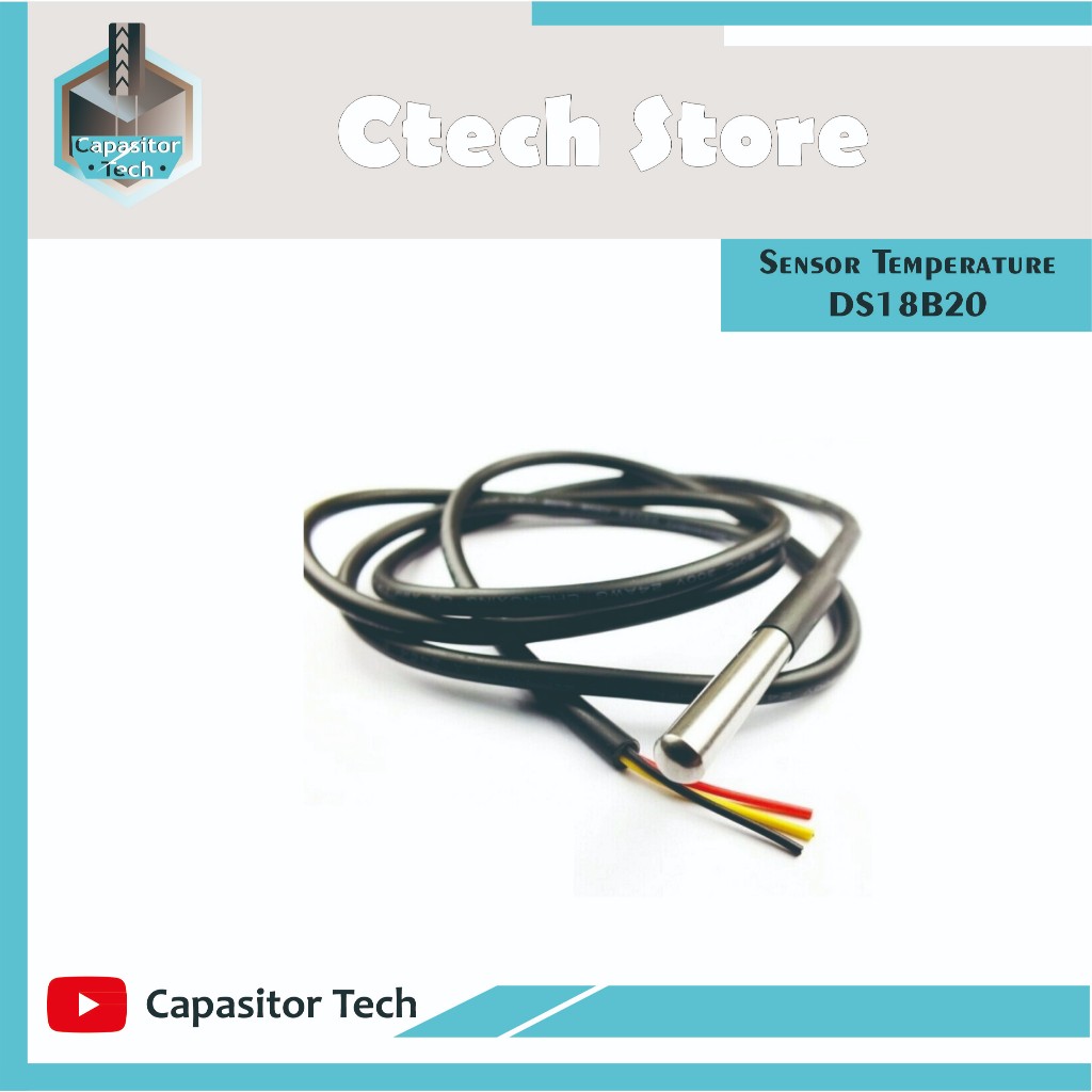 Jual Sensor Temperature Suhu DS18B20 DS1820 Waterproof SENSOR PROBE ARDUINO UNO | Shopee Indonesia