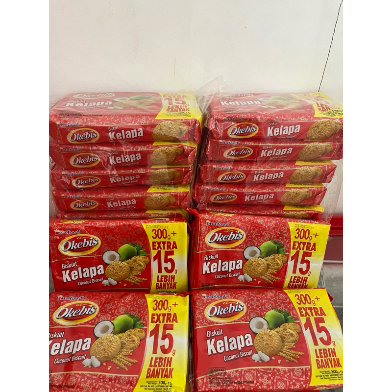 Jual Inafood Okebis Biskuit Kelapa 300gr + ekstra 15gr | Shopee Indonesia