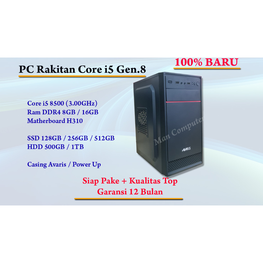 Jual PC/CPU Core i5 gen8 PC Rakitan Baru Core i5 8500 Ddr4 Gen 8 ...