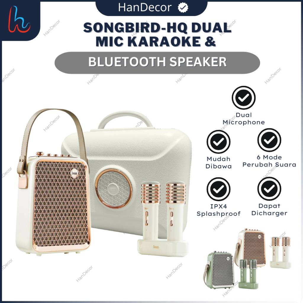 Jual Speaker Songbird Dual With Mic Bluetooth Karaoke Portable | Mini ...