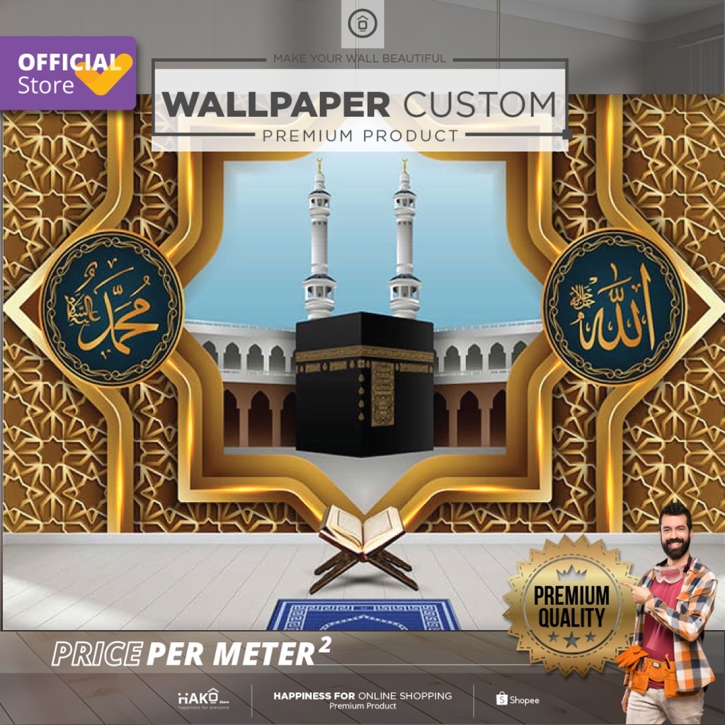 Jual Wallpaper Custom Musholla / Tempat Ibadah | Gambar Masjid, Kakbah ...