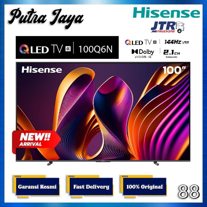 Jual Hisense 100Q6N Smart Google TV Quantum Dot QLED 4K UltraHD 100 ...