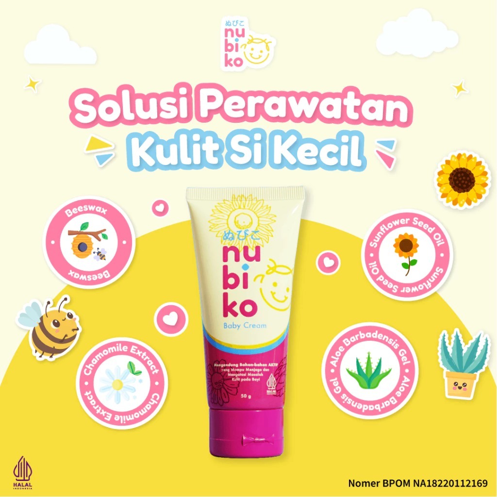 Jual NUBIKO MURAH BABY CREAM KRIM BAYI ANAK SKINCARE ALOE VERA & SUN ...