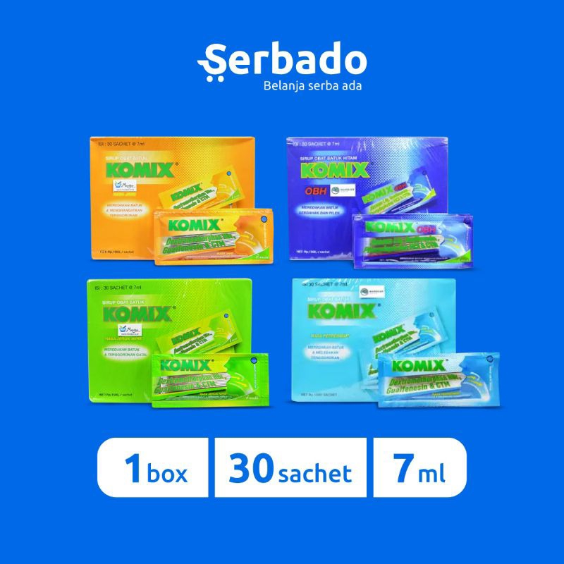 Jual Komix OBH / Jahe / Permint / Jeruk Nipis Kemasan Sachet 7ml 1 Box ...