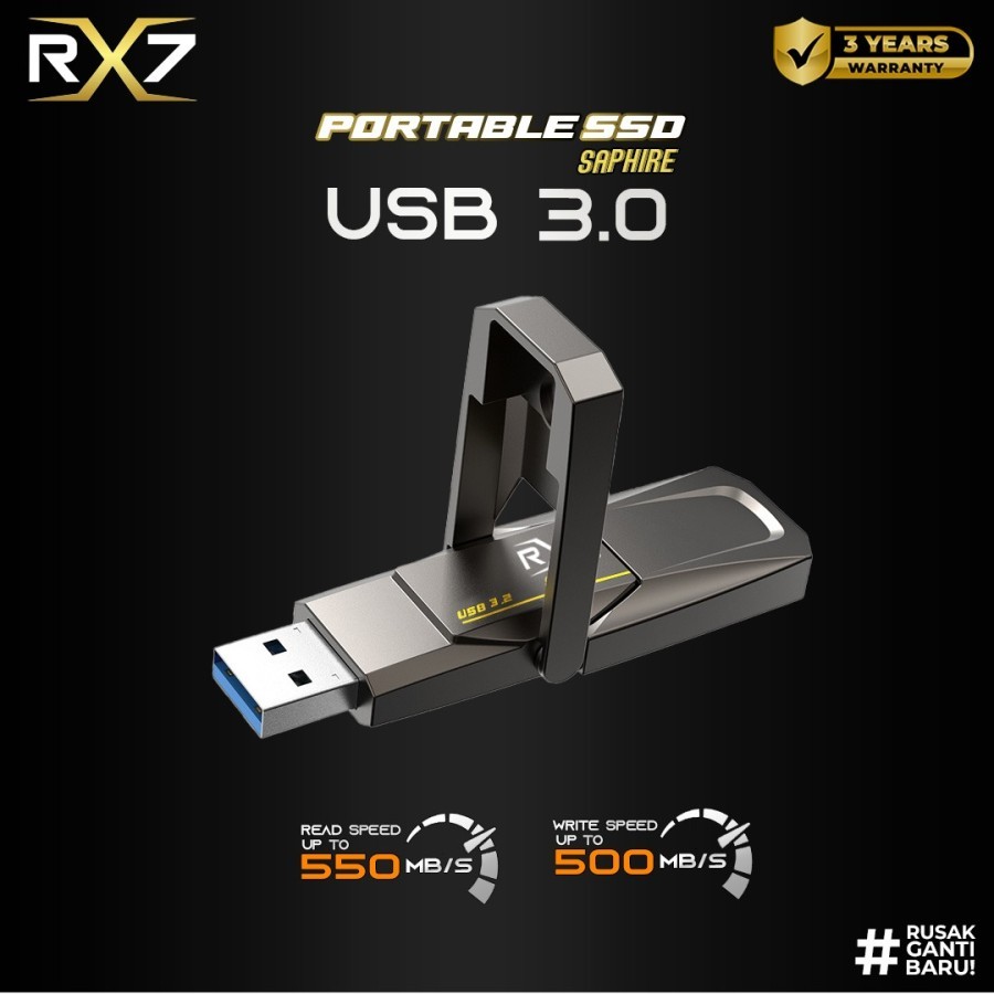 Jual SSD RX7 SAPPHIRE PORTABLE 128GB / HDD EXTERNAL TYPE C SAPPHIRE ...