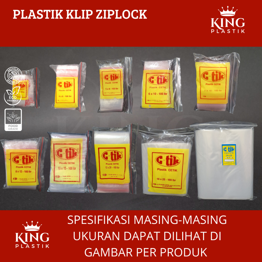 Jual Plastik Klip 12X20 Ziplock Zipper Uk 12X20 cm @100 Lembar | Shopee ...