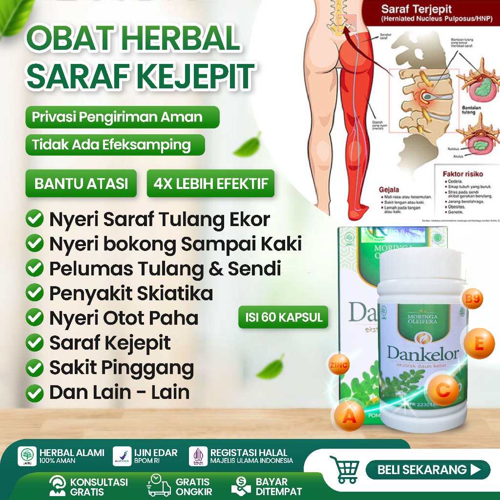 Jual Obat Saraf Kejepit Paling Ampuh Sakit Pinggang Encok Pegal Linu ...