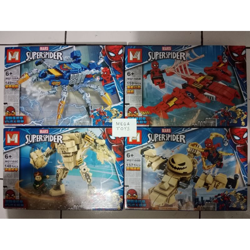 Jual Lego robot spiderman vs dr. doom ukuran lego besar bisa digabung ...