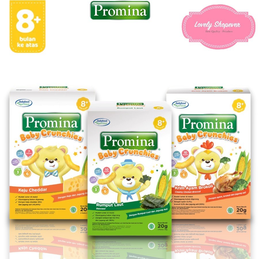 Jual Promina Baby Crunchies Cemilan Bayi Bergizi Rumput Laut // Keju ...