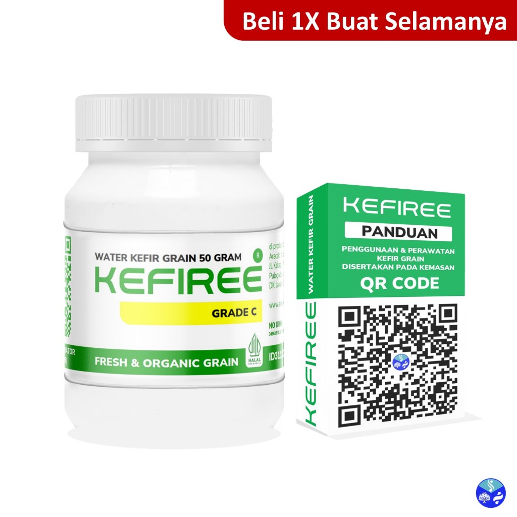Jual BIBIT WATER KEFIR HIDUP/WATER KEFIR GRAIN (FRESH) - KEFIREE (5O Gr ...