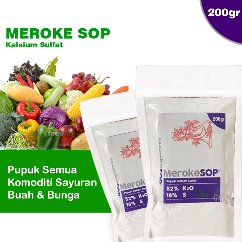 Jual 200gr - Pupuk Meroke SOP Kalium Sulfat K2O Hidroponik | Shopee ...