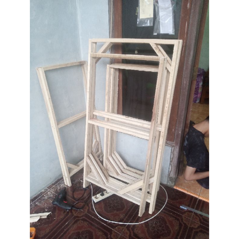 Jual Rangka Stand Banner Kayu Bongkar Pasang | Shopee Indonesia