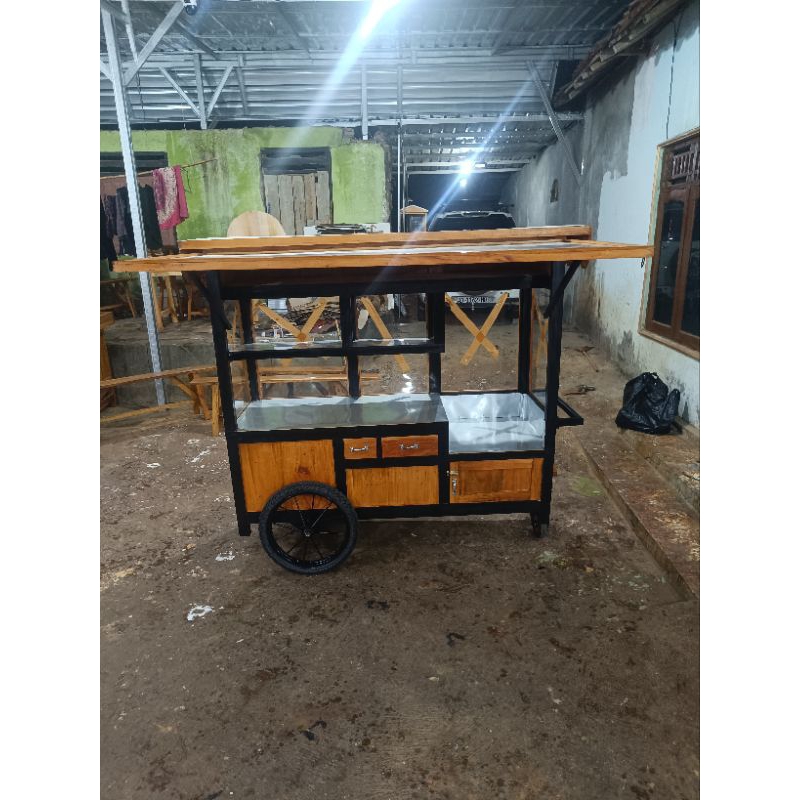 Jual gerobak nasi goreng full kaca roda tiga | Shopee Indonesia