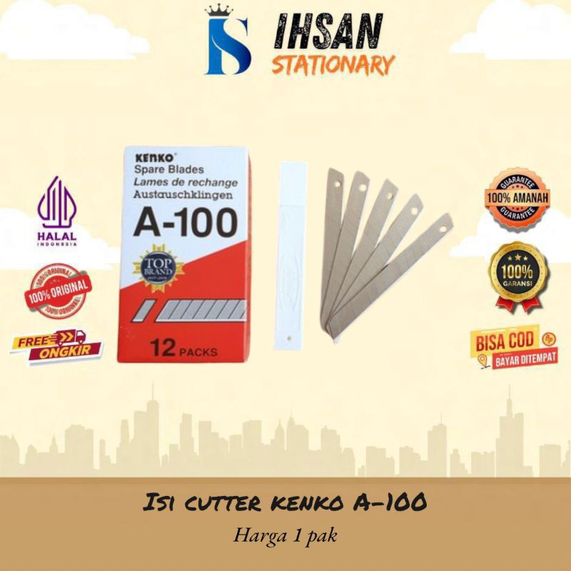 Jual Isi Cutter/Refill Cutter Kecil Kenko A100 | Shopee Indonesia
