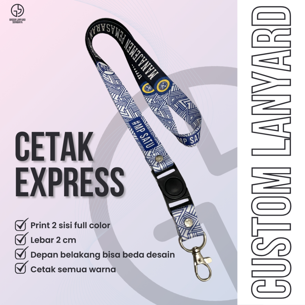 Jual CETAK EXPRESS LANYARD IDCARD SUBLIME SURABAYA | Shopee Indonesia