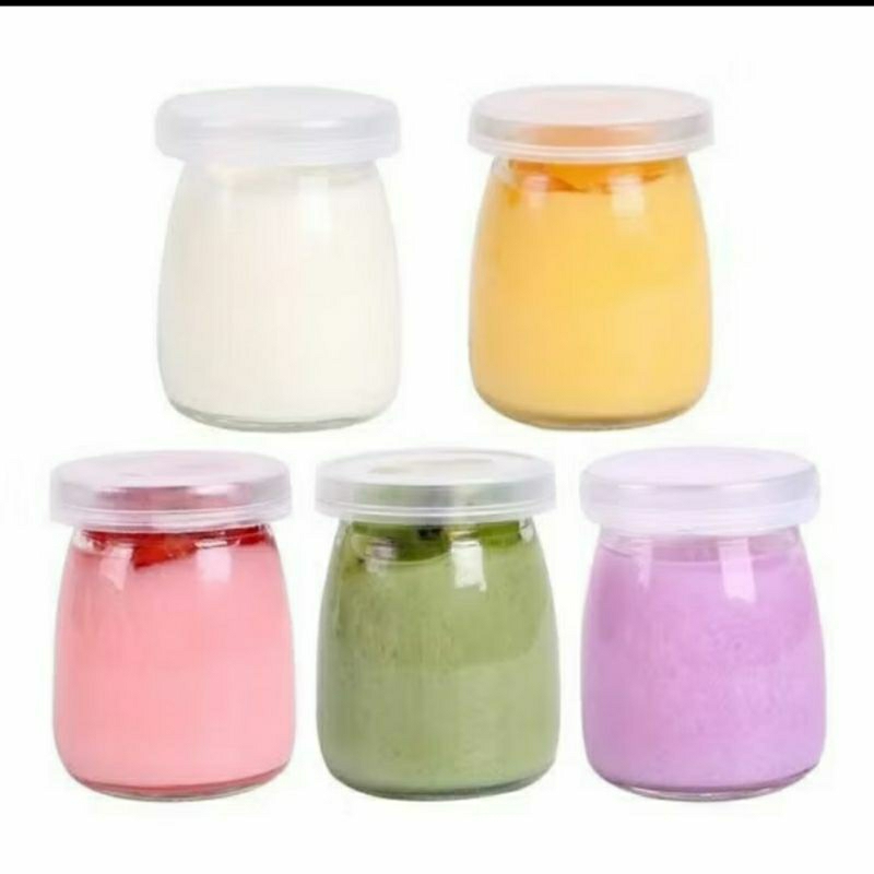 Jual Botol Kaca Beling Tutup Putih Bumbu Saos Sampel Jar Kecil Puding ...