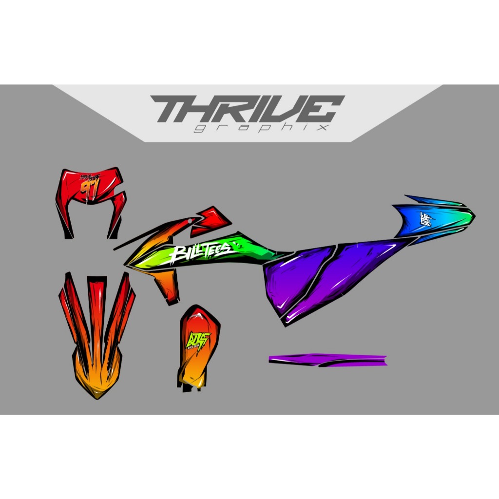 Jual CUSTOM DECAL KTM 250 FULLBODY DECAL CARTOON KTM | Shopee Indonesia