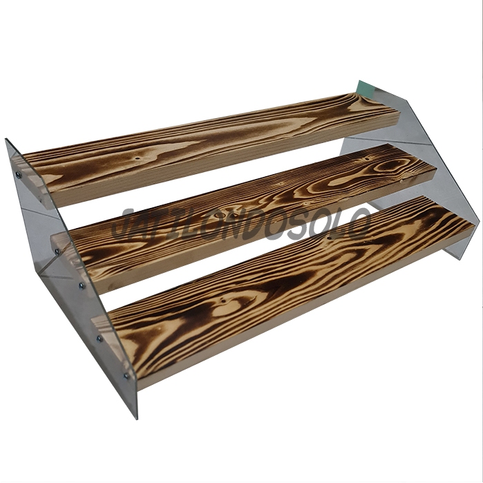 Jual Akrilik Rak Display Tiga Susun / Display Kosmetik Riasan / Display ...
