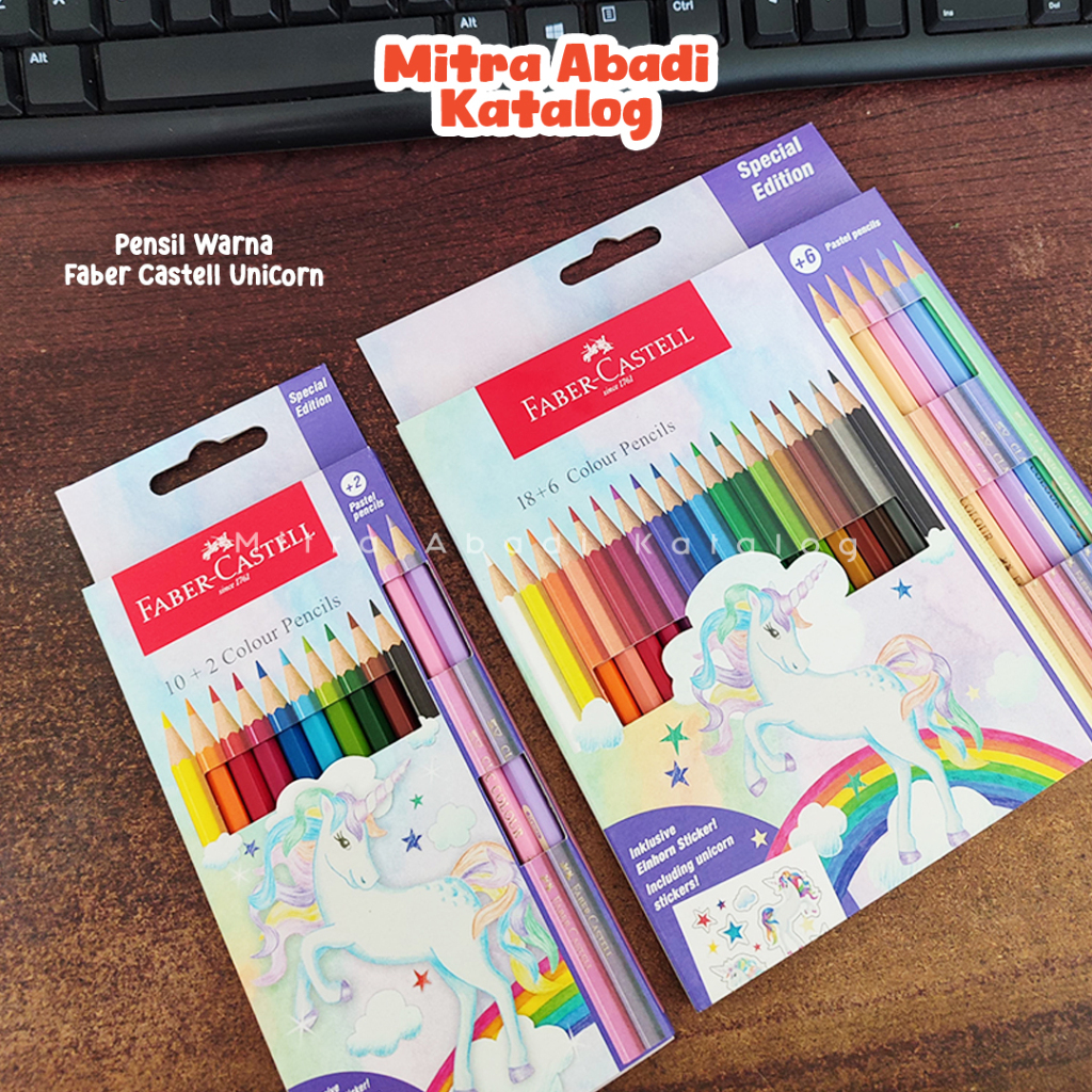 Jual PENSIL WARNA FABER CASTELL UNICORN / faber castel edisi spesial ...