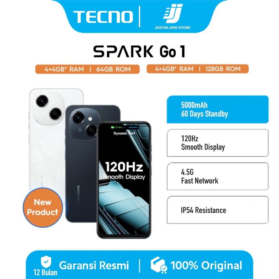 Jual Tecno Spark Go 1 [4/128GB] [4/64GB] [3/64GB] Garansi Resmi Tecno Indonesia 13 Bulan ...