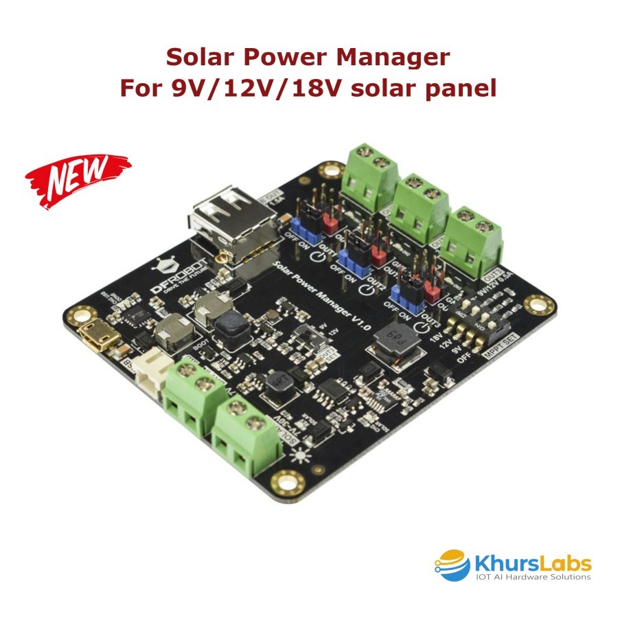 Jual DFRobot Solar Power Manager MPPT 9V/12V/18V Solar panel Maximum Charge Current 2A | Shopee ...
