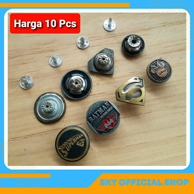 Jual Kancing Jeans Karakter Kwalitas Premium Stok Garment Original ...