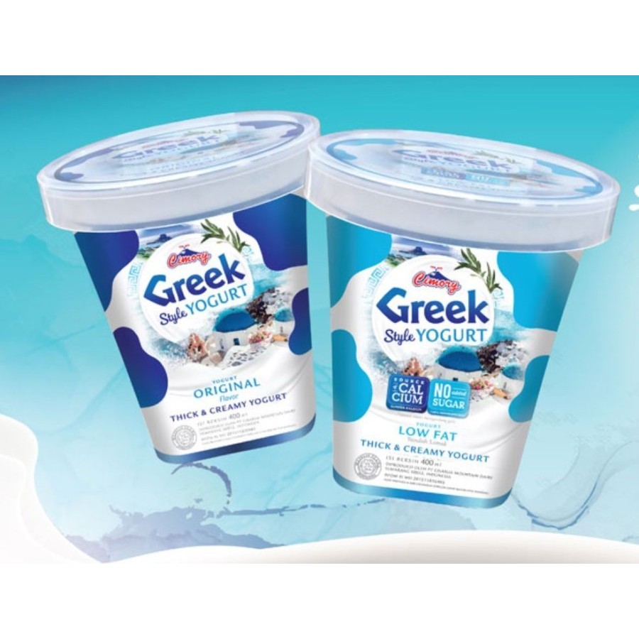 Jual Cimory Greek Yoghurt Original/ Susu Yogurt Lowfat | Shopee Indonesia
