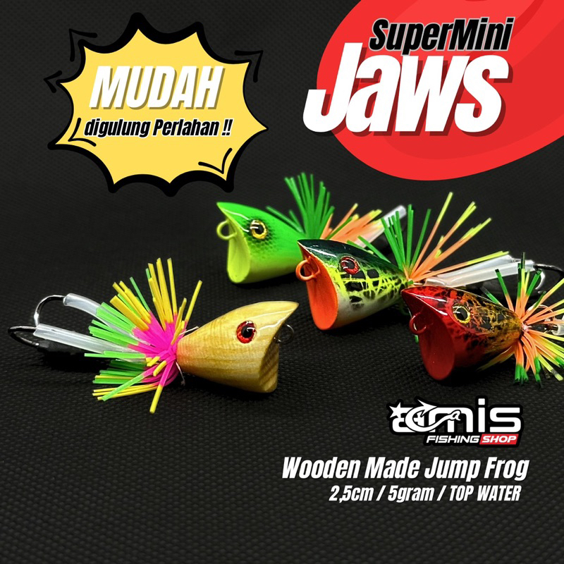 Jual Super Mini Jaws 2.5cm Lure Umpan Casting Gabus Toman Jump Frog ...