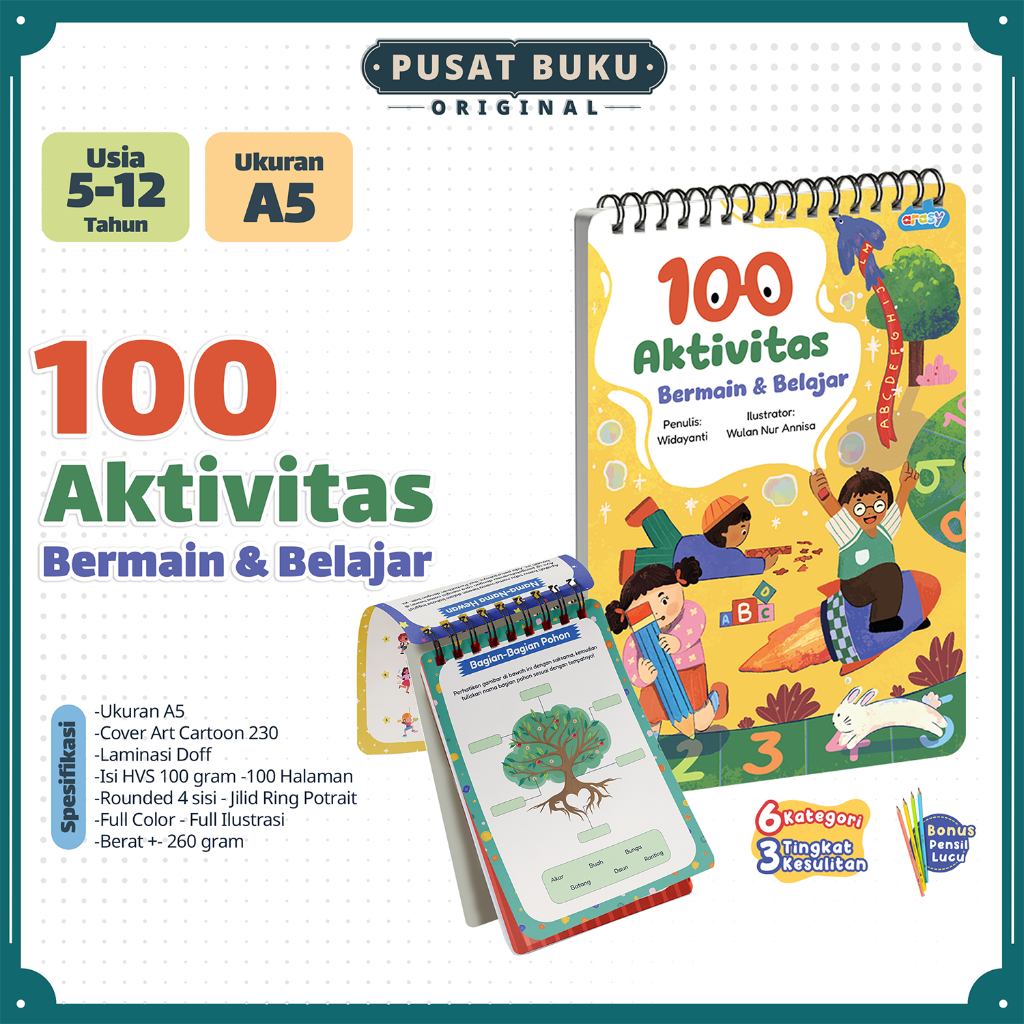 Jual Arasy - Buku 100 Aktivitas Bermain dan Belajar - Buku Anak Belajar dengan Seru dan ...