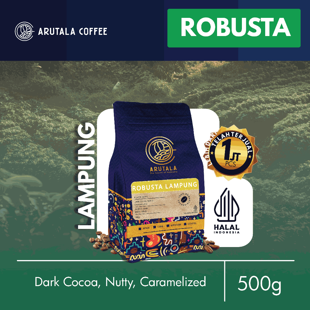 Jual ARUTALA Kopi Lampung Robusta Coffee 500 Gram | Shopee Indonesia