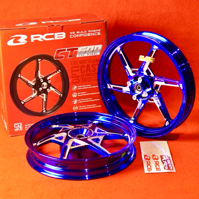 Jual TERBARU! Velg RCB CNC CT600 Honda Vario 125 150 Orange Chrome ...