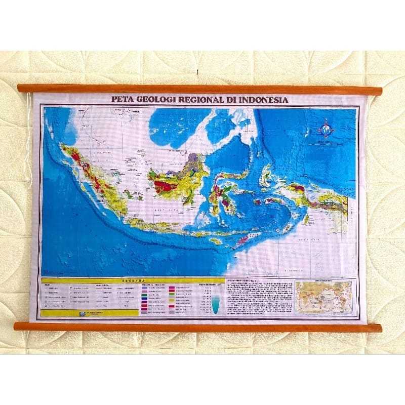 Jual Peta Bingkai Geologi Regional Indonesia ukuran 125x85cm | Shopee ...