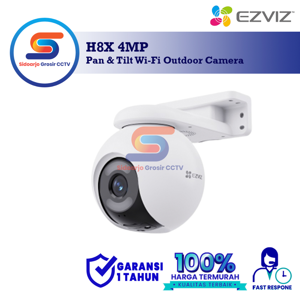 Jual IPCam Ezviz H8X 2K+ 4MP CS-H8x-R100-8H4WKFL Pan & Tilt Wi-Fi ...