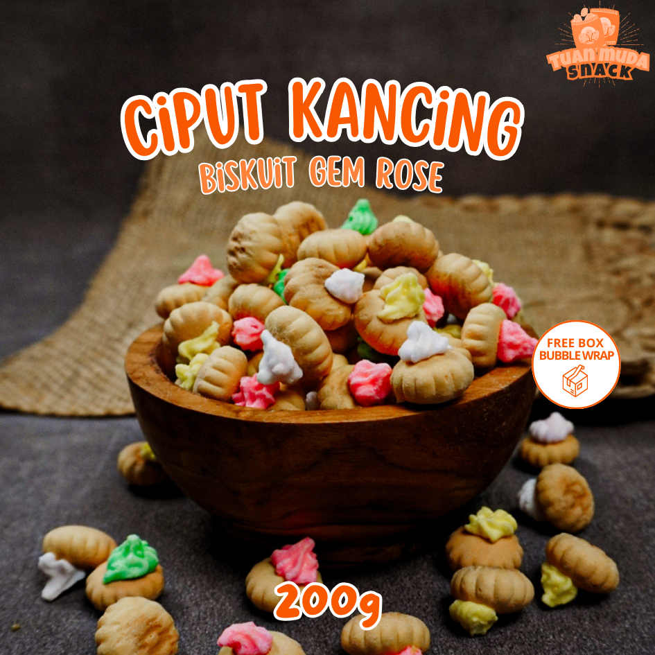 Jual Kue Kancing Biskuit Gem Rose 200g Manis Snack Cemilan | Shopee ...