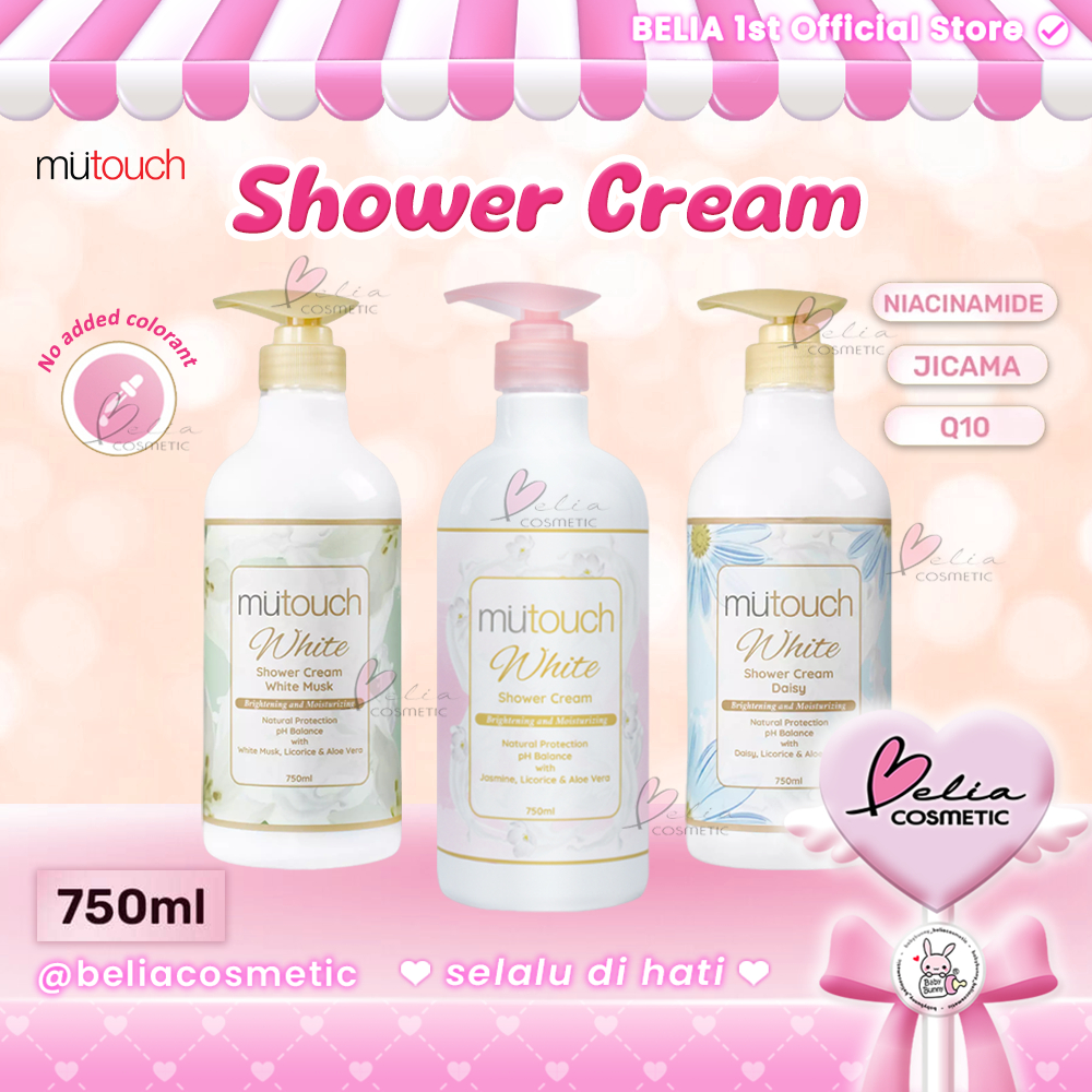 Jual BELIA MUTOUCH White Shower Cream Brightening and Moisturizing ...