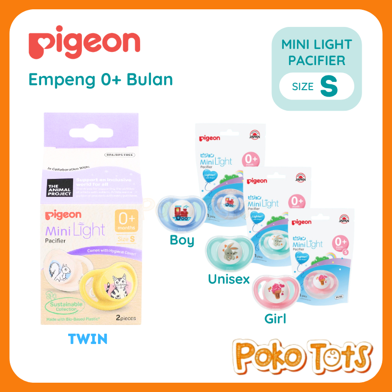 Jual Pigeon Mini Light Pacifier S 0+ Month Empeng Silicone Step 1 usia ...