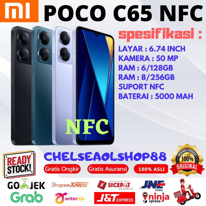 Jual POCO C65 NFC RAM 8/256GB GARANSI RESMI | Shopee Indonesia