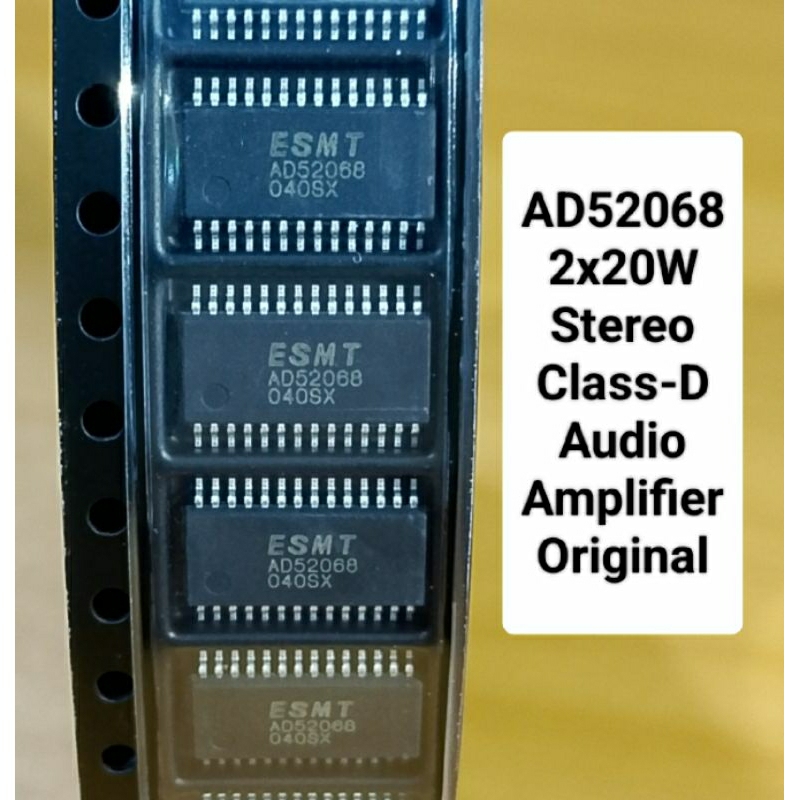 Jual IC ESMT AD52068 2x20W Stereo Class-D Audio Amplifier dgn Power | Shopee Indonesia