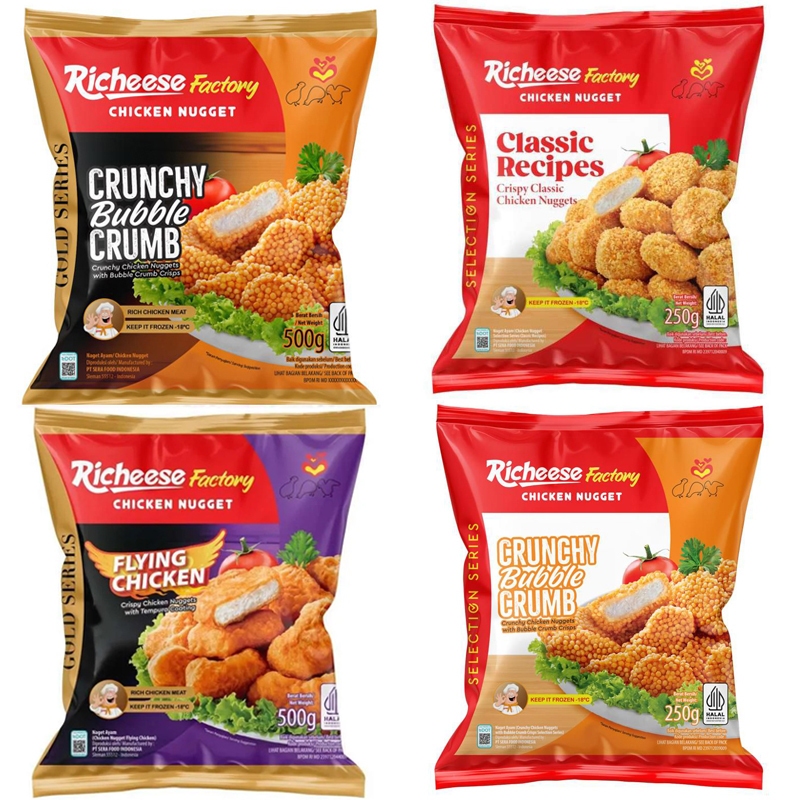 Jual RICHEESE Factory Naget Ayam Chicken Nugget Flying 500gr 500 gram ...