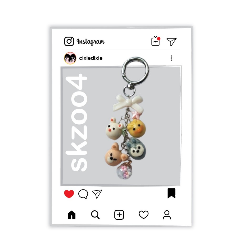 Jual CXDX - 4 member SKZOO Cute Fan merch Clay Art Trinkets Key Chain ...