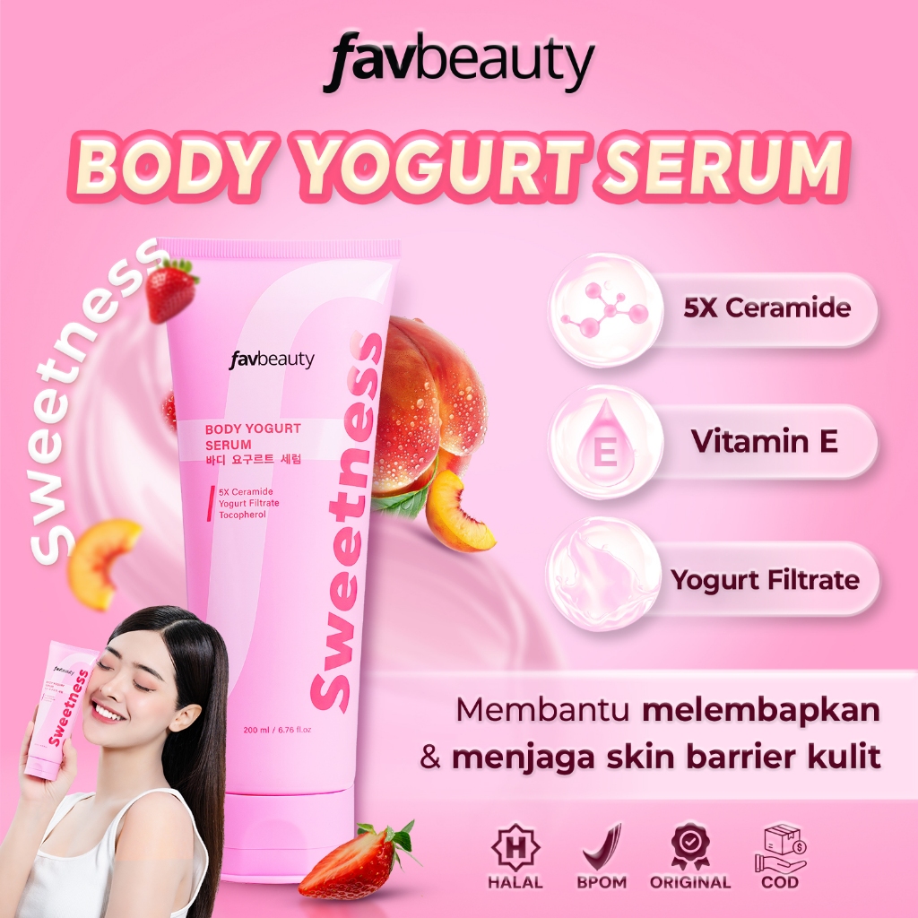 Jual FAV Beauty Body Yogurt Serum Lotion Sweetness Skin Barrier | Body ...
