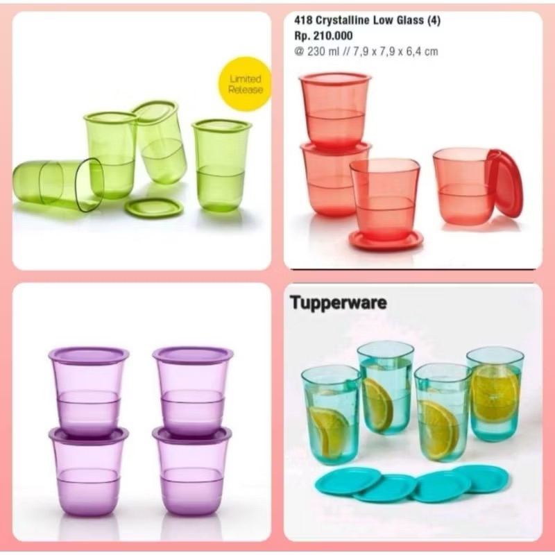 Jual ORIGINAL TUPPERWARE GELAS CRYSTAL 1 PCS | Shopee Indonesia