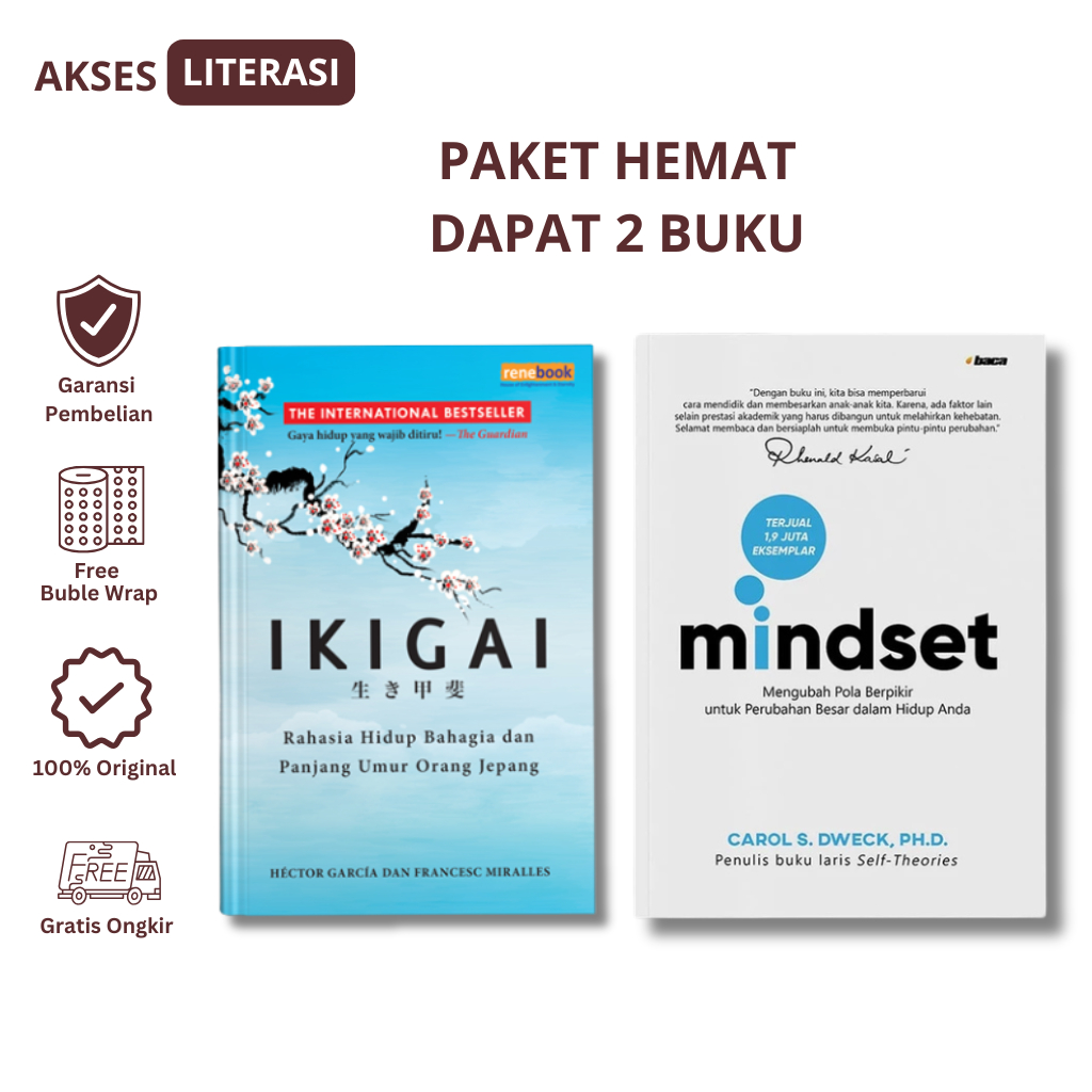 Jual [PAKET HEMAT] BUKU MINDSET Edisi Revisi) - BUKU IKIGAI (Spesial ...